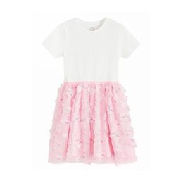 Cool Club Kleid M&auml;dchen Gr&ouml;&szlig;e 122 rosa / wei&szlig;