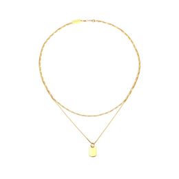 Kuzzoi Necklace 'Dog Tag' male Gold size 50
