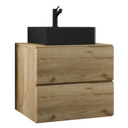 Waschbeckenunterschrank Vcm, B:60cm H:52cm T:52cmhonig, eiche, Obermaterial: 100% Holz Wood., Badezimmer, Schr&auml;nke, "Vcm 2-tlg. Waschplatz Waschtisch