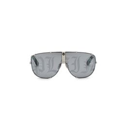 Philipp Plein Damen Sonnenbrille "Mit Nietenverzierungen"22sp, shinypalladium, Sonnenbrillen