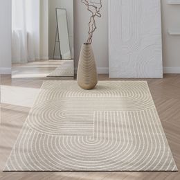 Teppich the carpet, B:200cm H:5mm L:280cm, beige, Polypropylen, Wohnzimmer, Teppiche, "Santo Plus", Plus moderner robuster In und Outdoor Teppich