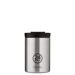 24Bottles Trinkflasche 'Travel Tumbler Basic 350' Herren Gr&ouml;&szlig;e XS/XL schwarz / silber