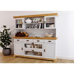 Buffet Home Affaire, B:180cm H:168cm T:40cm, wei&szlig;, Massivholz, K&uuml;che, Schr&auml;nke, "R&uuml;gen", FSC zertifiziertes Massivholz, im Landhausstil