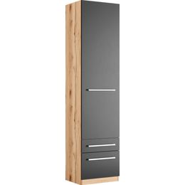 Kleiderschrank Priess, B:48cm H:193cm T:36cm, schwarz, Holzwerkstoff, Schlafzimmer, Schr&auml;nke, "Schrank Garderobe W&auml;scheschrank Barcelona in 5
