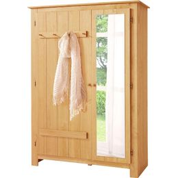 Garderobenschrank OTTO HOME, B:120cm H:170cm T:50cm, beige, Massivholz, Flur, Schr&auml;nke, "Bertram", aus sch&ouml;nem massivem Kiefernholz, mit einer