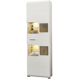 Vitrine Innostyle, B:65cm H:205cm T:37cm, wei&szlig;, FSC-zertifizierter Holzwerkstoff, Schr&auml;nke, "FUN PLUS"