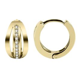 Adelia&acute;s ADELIA ́S Damen Paar Creolen "Damen Creolen aus Gold 333 und Zirkonia - Strass &Oslash; 10 mm", Damen, Gelbgold 333 Gold, gold, Gelbgold 333, Gold, Ohrringe