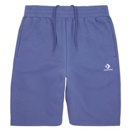 Converse Damen Sweatshorts "EMBROIDERED STAR CHEVRON STANDARD-FIT FLEECE SHORT", blau, Gr. M, Sweatware, Obermaterial: 80% Baumwolle, 20% Polyester,
