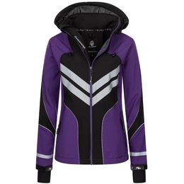 Rock Creek Outdoorjacke Damen Gr&ouml;&szlig;e L brombeer / schwarz / silber / wei&szlig;