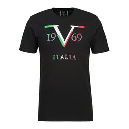 19V69 Italia T-Shirt 'Pedro' Herren Gr&ouml;&szlig;e M gr&uuml;n / rot / schwarz / wei&szlig;