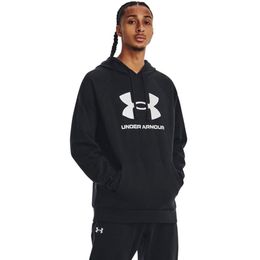 Under Armour Herren Kapuzensweatshirt "UA Rival Fleece Logo Hoodie", schwarz, Gr. S, Obermaterial: 80% Baumwolle, 20% Elasthan. Kapuzenfutter: 60%