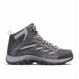 Columbia Damen Outdoorschuh "CRESTWOOD MID WATERPROOF", Gr. 43, grau, Leder, Textil, Schuhe, Wasserdicht