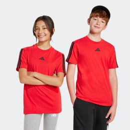 Jungen T-Shirt "J 3S TEE 160", rot, Gr. 140, adidas Sportswear, Obermaterial: 100% Baumwolle, Shirts, sportlicher Stil, Rundhalsausschnitt, ohne