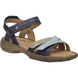 Josef Seibel Damen Sandale "Debra 62, indigo-multi", Gr. 40, blau, Obermaterial: 100% Rindsleder Leather cow., Schuhe