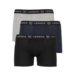 Lerros Boxershorts Herren Gr&ouml;&szlig;e L dunkelblau / graumeliert / schwarz / wei&szlig;