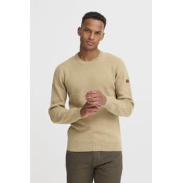 Strickpullover Blend "BHFintano", Herren, Gr. XL, crockery, Feinstrick, 70% Baumwolle (Recycled), 30% Polyester (Recycled), unifarben, Basic, schmal normal, Rundhals, Pullover Strickpullover, Stilvoller Basic Strickpullover