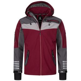 Rock Creek Funktionsjacke Herren Gr&ouml;&szlig;e XXXL grau / hellgrau / weinrot