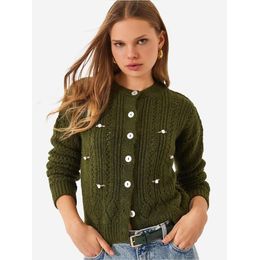 Bianco Lucci Knit Cardigan female Green size S/L
