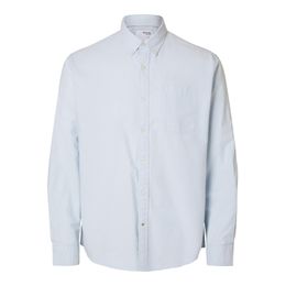 Selected Homme Herren Langarmhemd "SLHREG-MAT OX LS SHIRT D", wei&szlig;, Gr. M, unifarben, Web, Obermaterial: 100% Baumwolle, Hemden