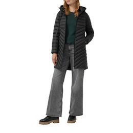 s.Oliver Damen Steppmantel, schwarz, Gr. 40, unifarben, Web, Obermaterial: 100% Polyester, M&auml;ntel, im Slim Fit, abnehmbare Kapuze