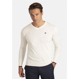 Herren Strickpullover "Appel", beige, Gr. XXXL, SIR RAYMOND TAILOR, unifarben, 50% Baumwolle, 50% Polyacryl, Pullover, mit farblich abgesetzten