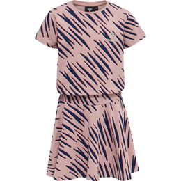 Hummel Kleid M&auml;dchen Gr&ouml;&szlig;e 122 navy / orange / rosa