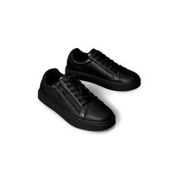 Herren Sneaker "CLASSIC CUP LACEUP ZIP LTH", Calvin Klein Jeans, Gr. 47schwarz, Leder, Lederimitat, Schuhe, Schn&uuml;rschuh, Freizeitschuh, im