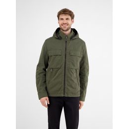 Lerros Herren Outdoorjacke "Lerros Shell-Blouson mit abnehmbarer Kapuze", gr&uuml;n, Gr. L, 75% Baumwolle, 25% Polyamid, Jacken, Keine Angabe