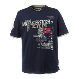 Jan Vanderstorm T-Shirt 'S&ouml;lve' Herren Gr&ouml;&szlig;e 6XL Gro&szlig;e Gr&ouml;&szlig;en nachtblau / khaki / rot
