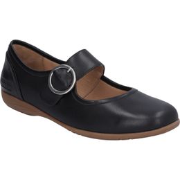 Josef Seibel Damen Ballerina "Fenja 18, schwarz", Gr. 38, schwarz, Obermaterial: 100% Rindsleder Leather cow., Schuhe