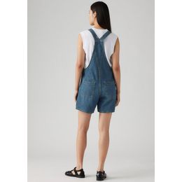 Levi's LEVI'S Damen Latzhose "UTILITY SHORTALL", blau, Gr. S, unifarben, Web, Obermaterial: 100% Baumwolle, Hosen, Sommerhose im Five-Pocket Style