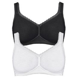 SuSa Bra 'Organic Cotton' female Black size 80