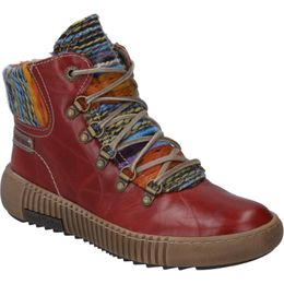 Josef Seibel Damen Stiefelette "Maren 06, hibiscus-kombi", Gr. 44, rot, Obermaterial: 80% Rindsleder Leather cow. 20% Textilmaterial TEXMAT., Schuhe