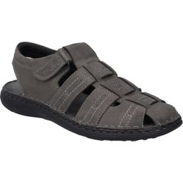 Josef Seibel Herren Sandale "Vincent 06, asphalt", Gr. 46, grau, Obermaterial: 100% Rindsleder Leather cow., Schuhe