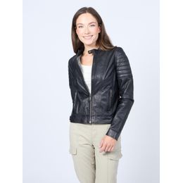 Mustang Damen Lederjacke "31023236", schwarz, Gr. XL, Obermaterial: 100% Lammleder; Innenfutter: 100% Baumwolle; &Auml;rmelfutter: 100% Polyester, Jacken