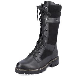 Remonte Damen Schn&uuml;rstiefel "Remonte Stiefel Glattleder", Gr. 40, schwarz, Glattleder, Schuhe
