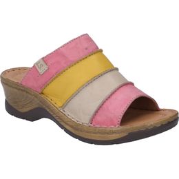 Josef Seibel Damen Clog "Catalonia 64, pink-multi", Gr. 37, pink, Obermaterial: 100% Rindsleder Leather cow., Schuhe