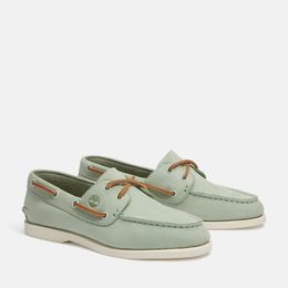 Timberland Damen Bootsschuh "CLASSIC BOAT BOAT SHOE", Gr. 41lt grn nubuck, Leder, Schuhe, Classic Bootsschuh aus Timberland Premium Leder
