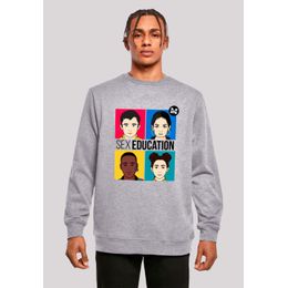 F4NT4STIC Herren Sweatshirt "Sex Education Teen Illustrated Netflix TV Series", grau, Gr. S, Obermaterial: 50% Baumwolle, 50% Polyester, Sweatshirts,