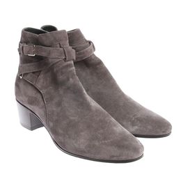 SAINT LAURENT Stiefeletten Damen Gr&ouml;&szlig;e 37.5 Second Hand grau