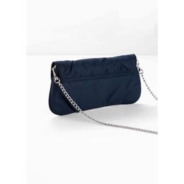 bonprix Clutch mit Strassverzierung, blau, Vegan