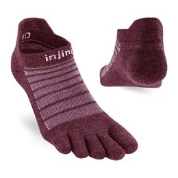 injinji Run Lightweight No-Show Merino Wool Bekleidung Unisex rot M