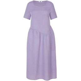 Anna Aura - Kleid mit Rundhals-Ausschnitt, lila, Gr. 48 / XL - Leinen