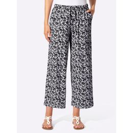WITT Damen Schlupfhose mit Taschen, schwarz-wei&szlig;-bedruckt, Gr&ouml;&szlig;e 40