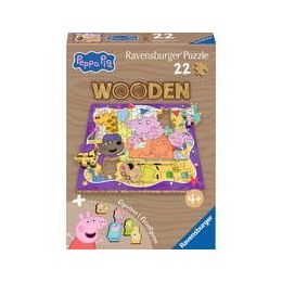 Ravensburger Wooden Puzzles Kids Peppa Wutz - Freundschaftsparty 22 Teile