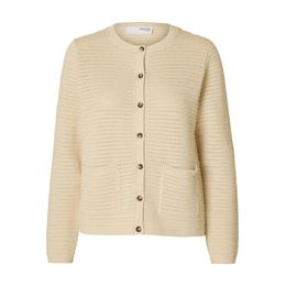 Selected Strickjacke 'SLFVinna' Damen Gr&ouml;&szlig;e XL beige / braun