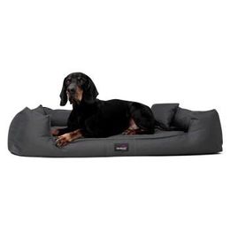 tierlando GOOFY - Orthop&auml;disches Hundebett aus Polyester inkl. Matratzenschoner schwarz/ graphit 1,3 m, 25 cm, 1 m