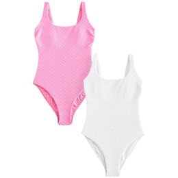next Badeanzug Damen Gr&ouml;&szlig;e XXL pink / wei&szlig;