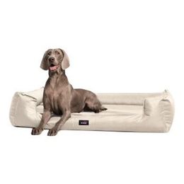 tierlando GOOFY - Orthop&auml;disches Hundebett aus Polyester inkl. Matratzenschoner creme 1,1 m, 22 cm, 90 cm