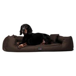 tierlando GOOFY - Orthop&auml;disches Hundebett aus Polyester inkl. Matratzenschoner braun 1,3 m, 25 cm, 1 m